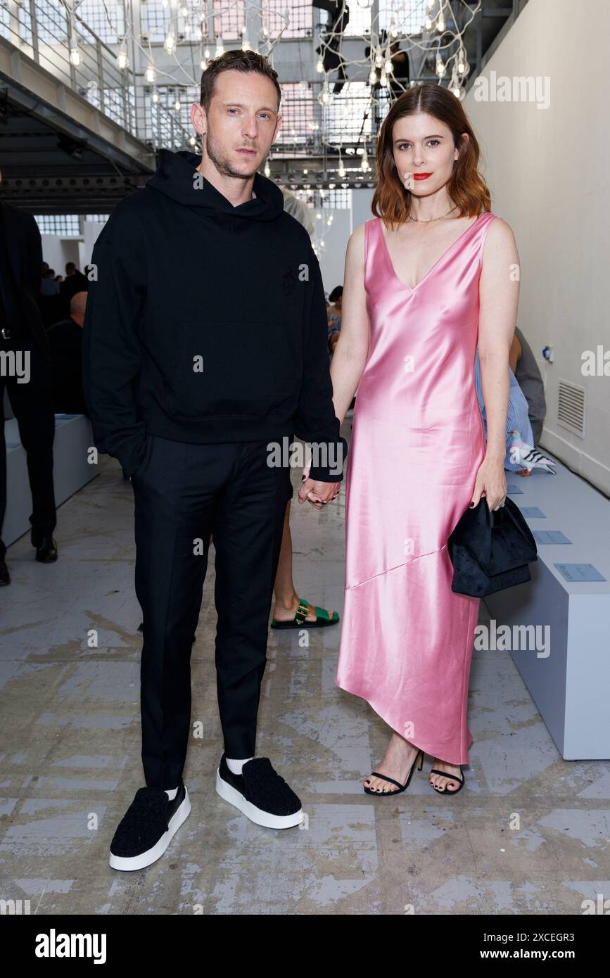 Milan, Italien. 16th June, 2024. Jamie Bell and Kate Mara attend JW ANDERSON Spring/Summer 2025 ...