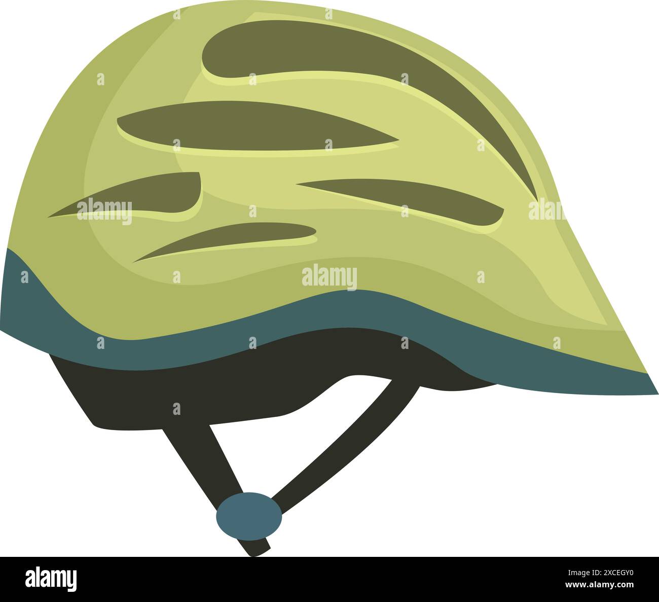 Green bike helmet ensuring safety for cyclists and promoting ...