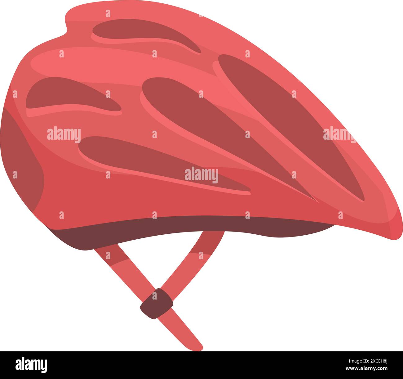 Red bicycle helmet ensuring safety and protection while cycling on ...