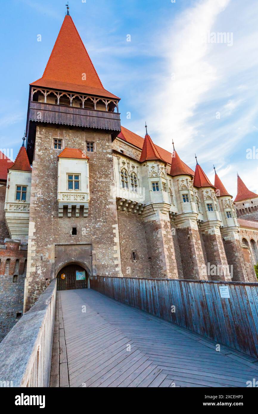 Europe, Romania, Hunedoara. Corvin Castle, Gothic-Renaissance castle ...