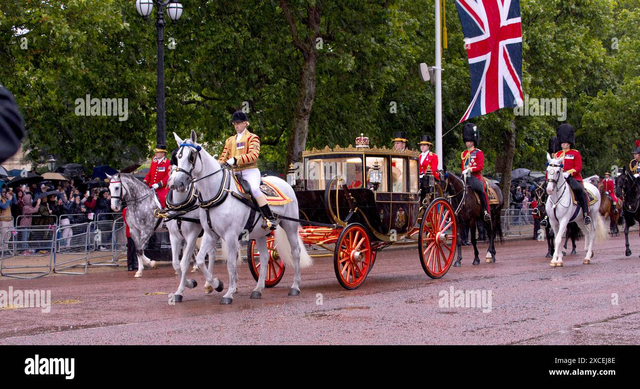 King Charles III and Queen Camilla in Scottish State Coach Trooping The ...