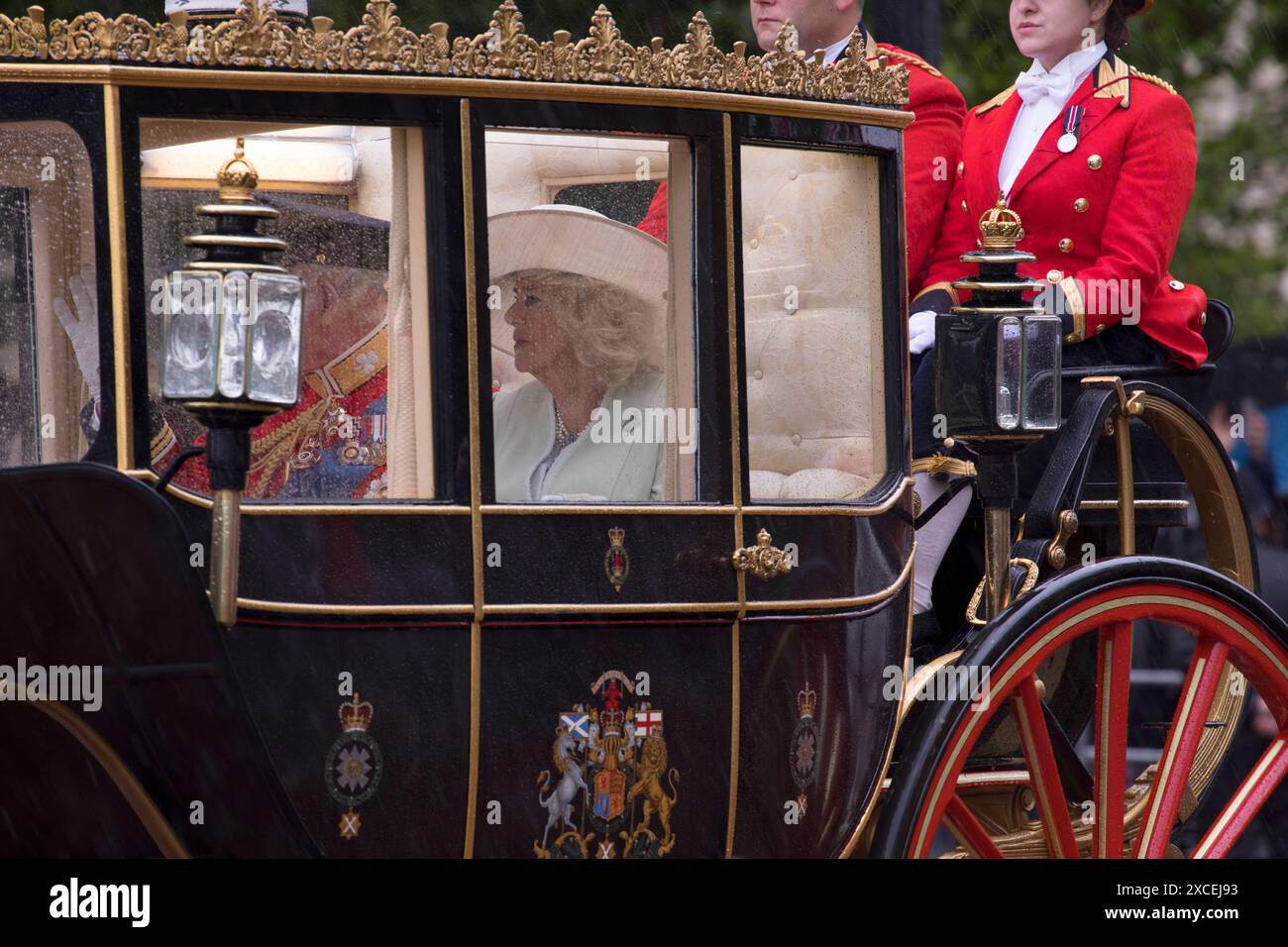 King Charles III and Queen Camilla in Scottish State Coach Trooping The ...