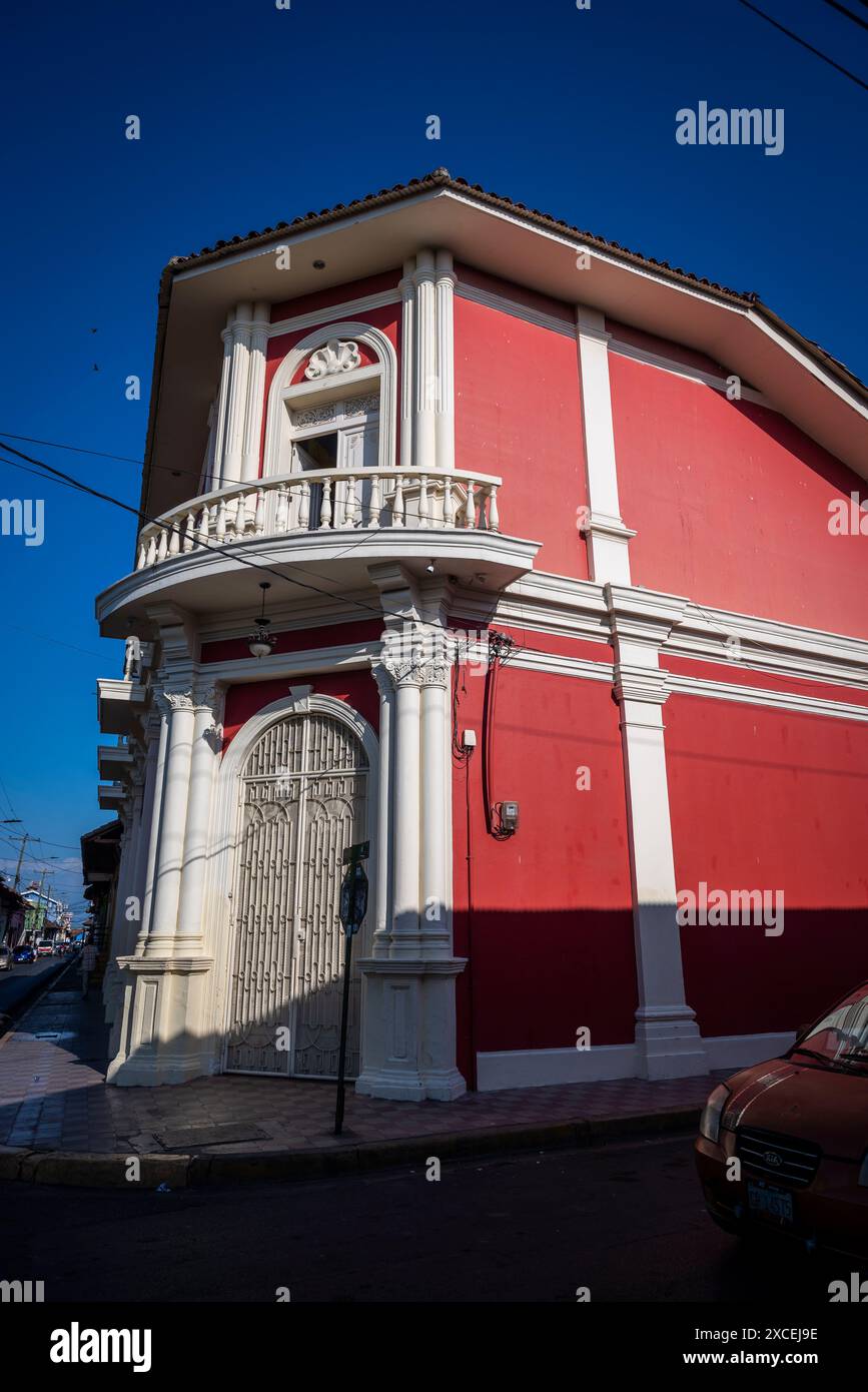 Historical architecture in the city centre, Granada, Nicaragua Stock ...