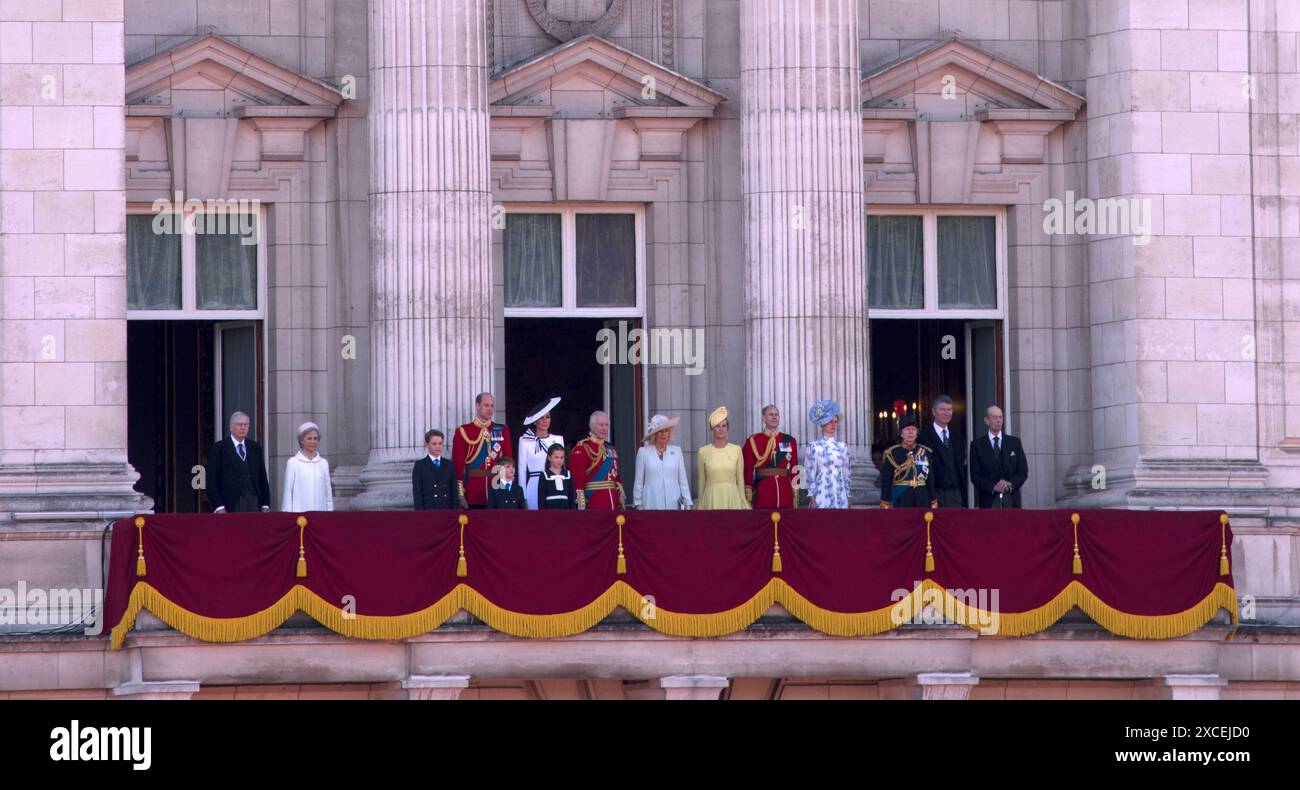 King Charles III Queen Camila and the Royal Family on Balcony ...