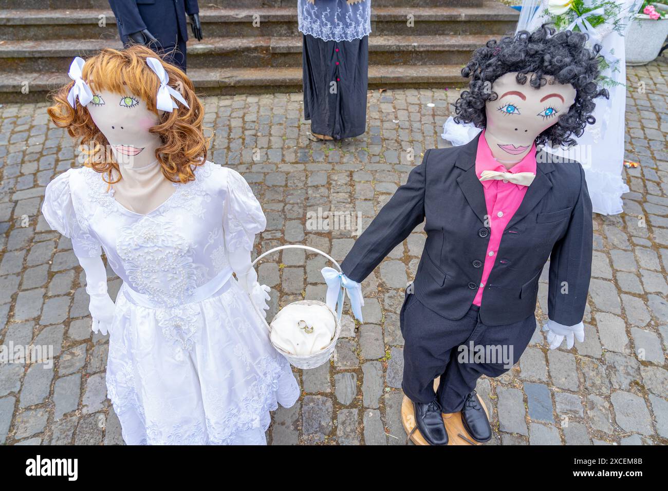 Maios, human representation of fabric dolls, wedding party, tradition ...