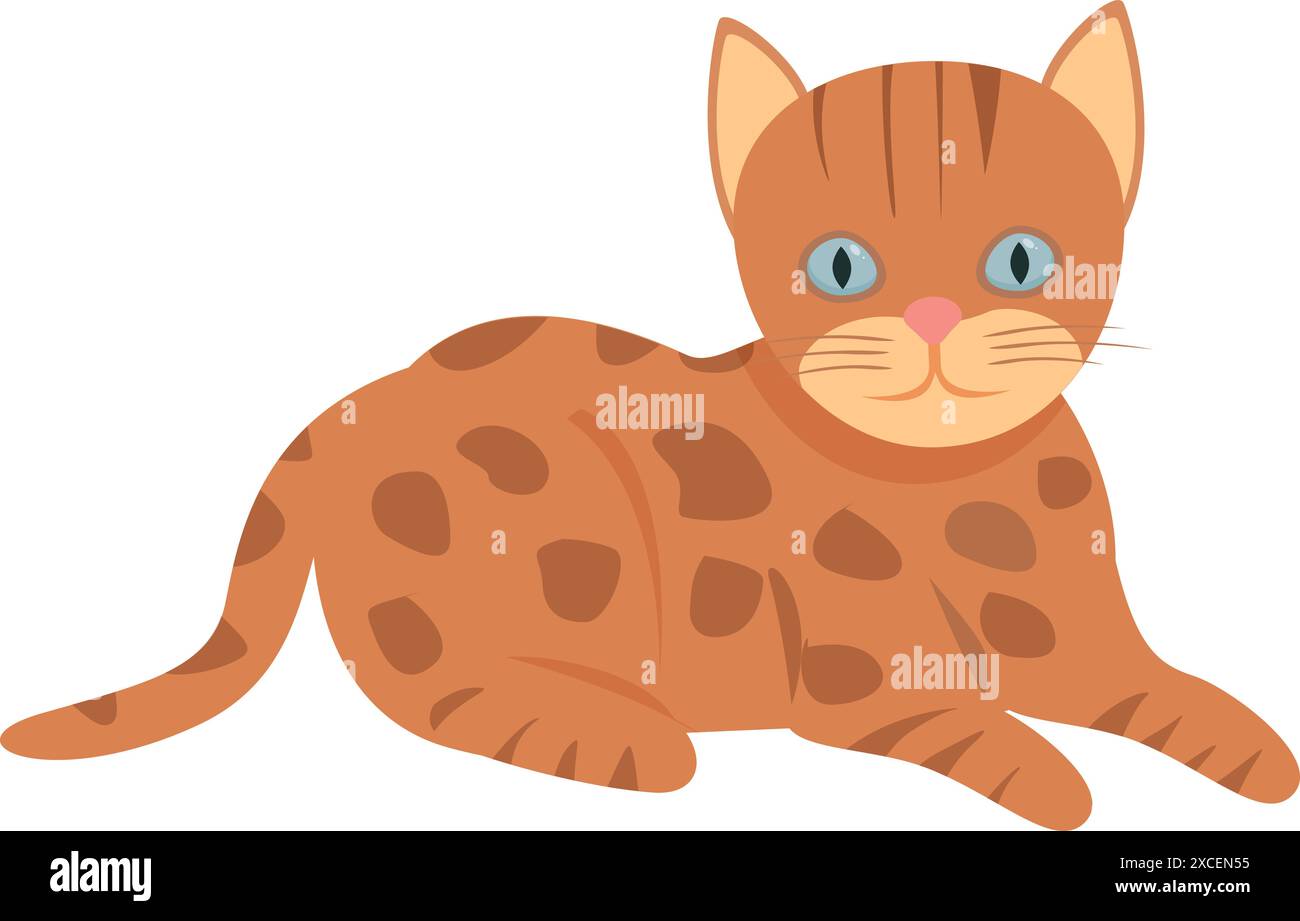 Portrait bengal cat kitten Stock Vector Images - Alamy