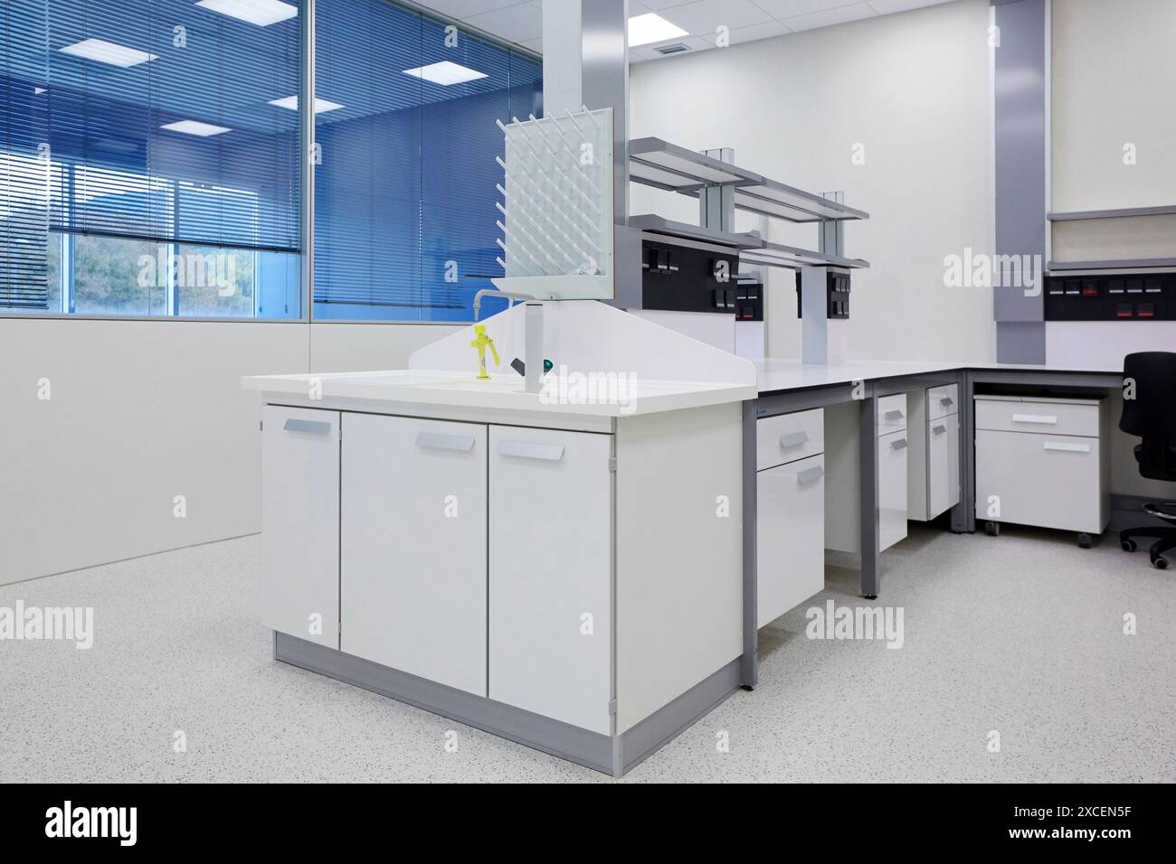 Chemical laboratory. Empty room. Research building. Incubator startups ...