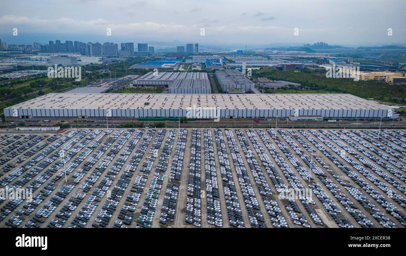 CHONGQING, CHINA - JUNE 16, 2024 - New energy vehicles are seen at ...