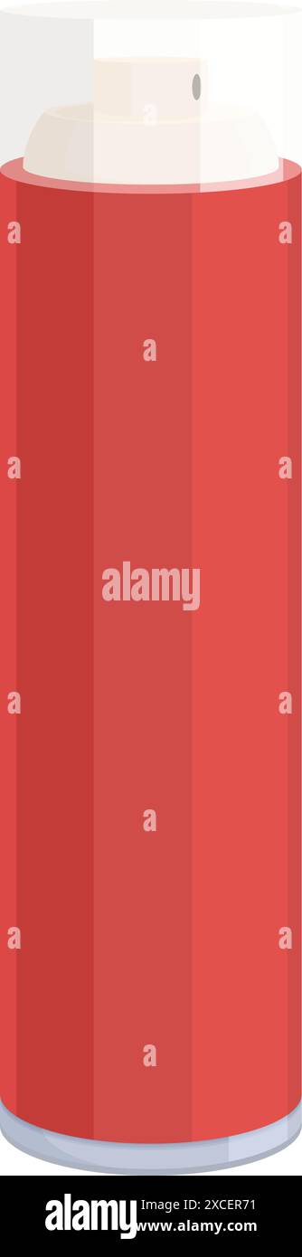Red spray can standing on white background, product packaging mockup ...