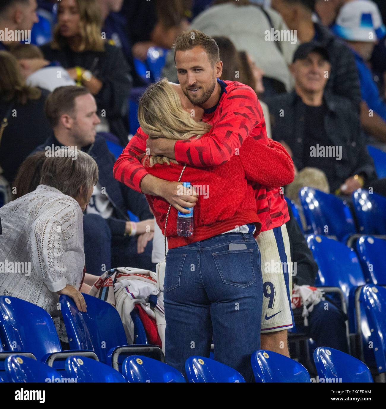 Gelsenkirchen, Germany. 16th Jun 2024. Harry Kane's wife Katie Goodland ...