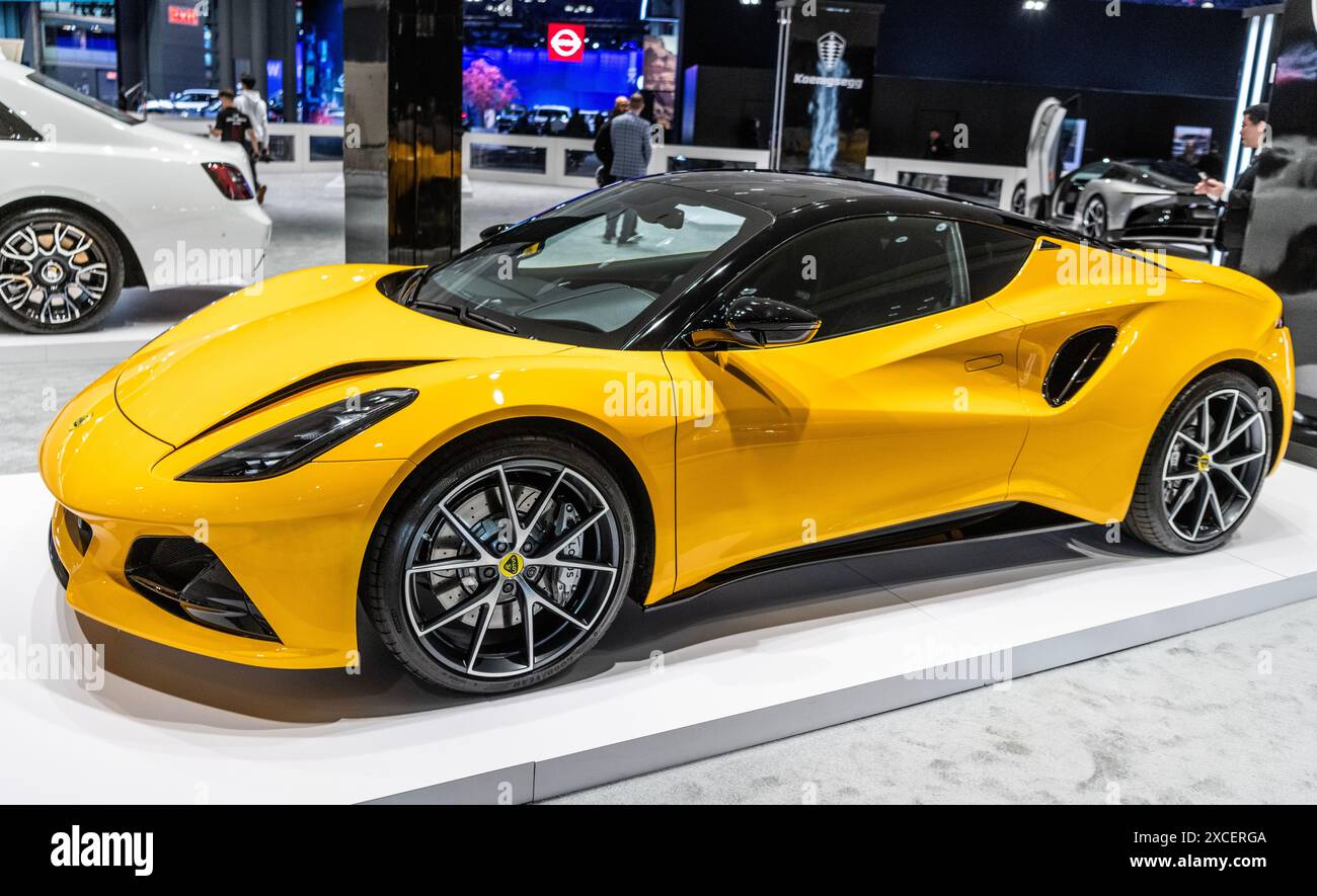 New York City, USA - March 27, 2024: Lamborghini Revuelto hypercar ...