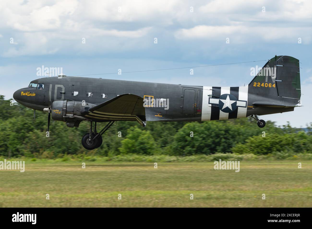 The iconic Douglas C-47 Skytrain military transport airplane. This was one of the most popular ...