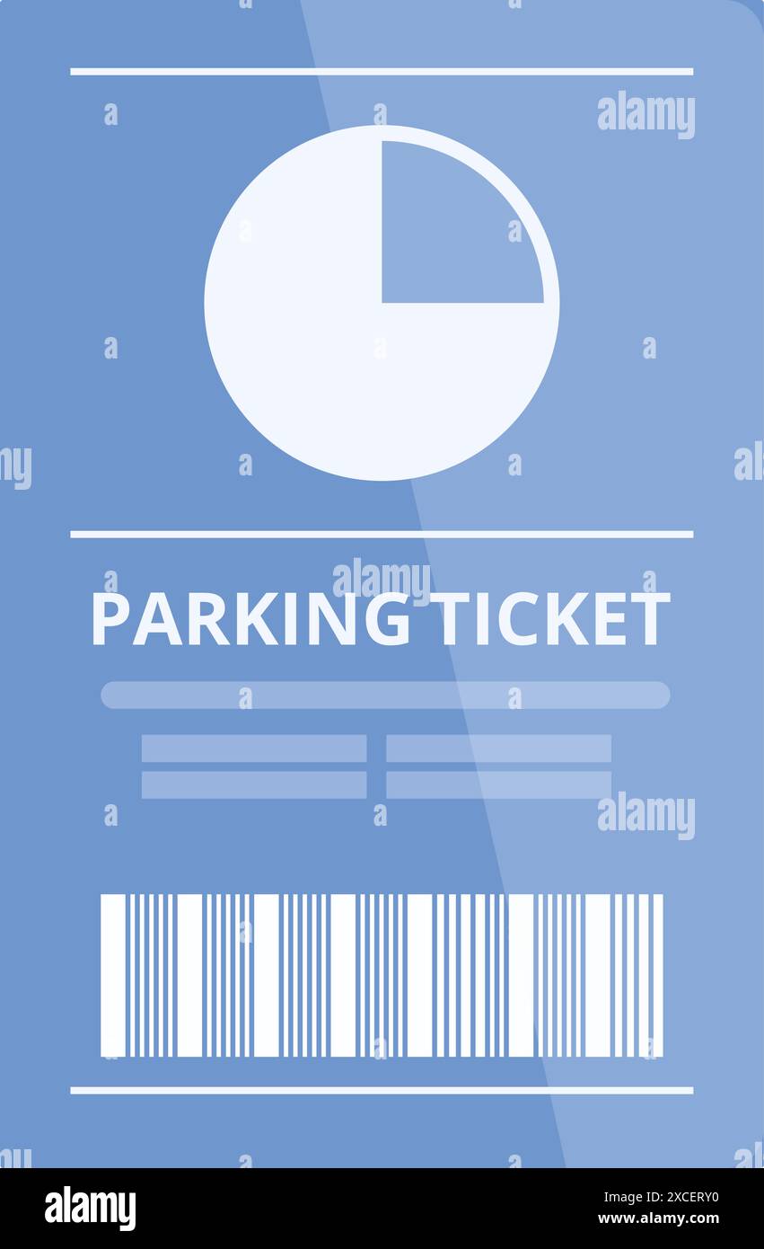Parking Ticket Is Displayed On A Car Dashboard Indicating Remaining