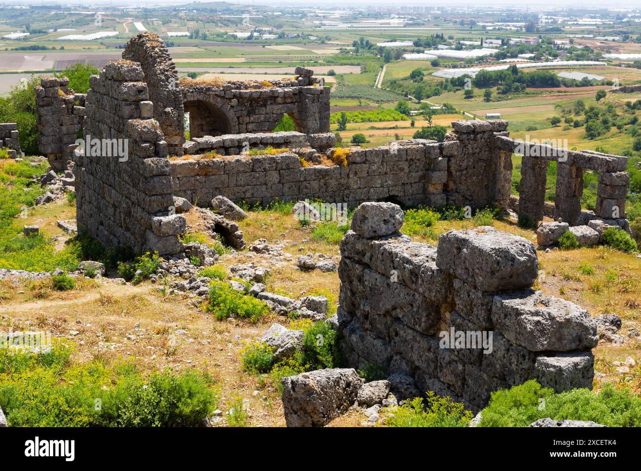 Roman Baths of Sillyon acropolis, Turkey Stock Photo - Alamy