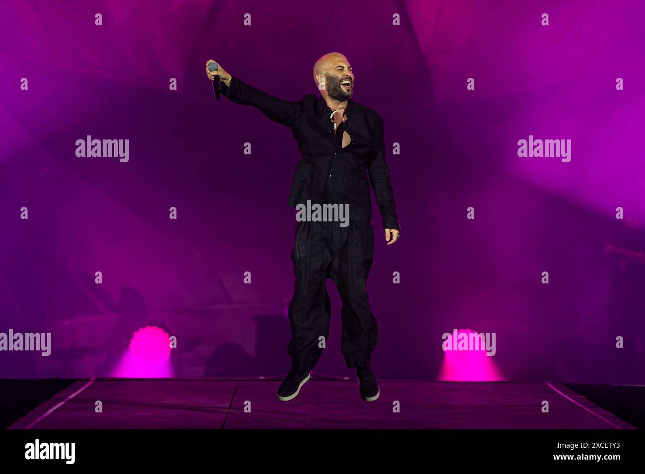 Napoli, Italy. 15th June, 2024. Negramaro Giuliano Sangiorgi during ...