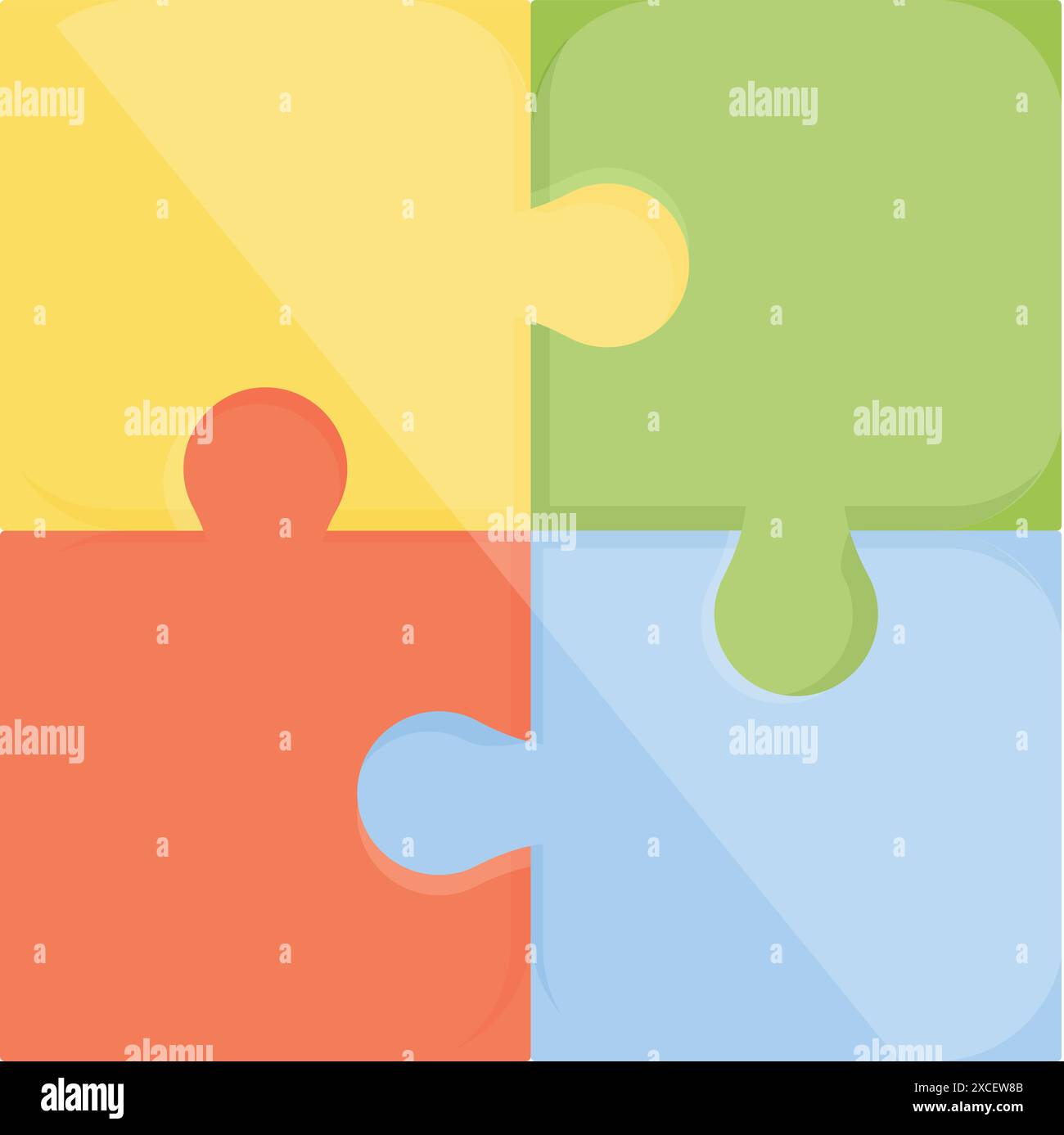 Four jigsaw puzzle pieces together Stock Vector Images - Alamy