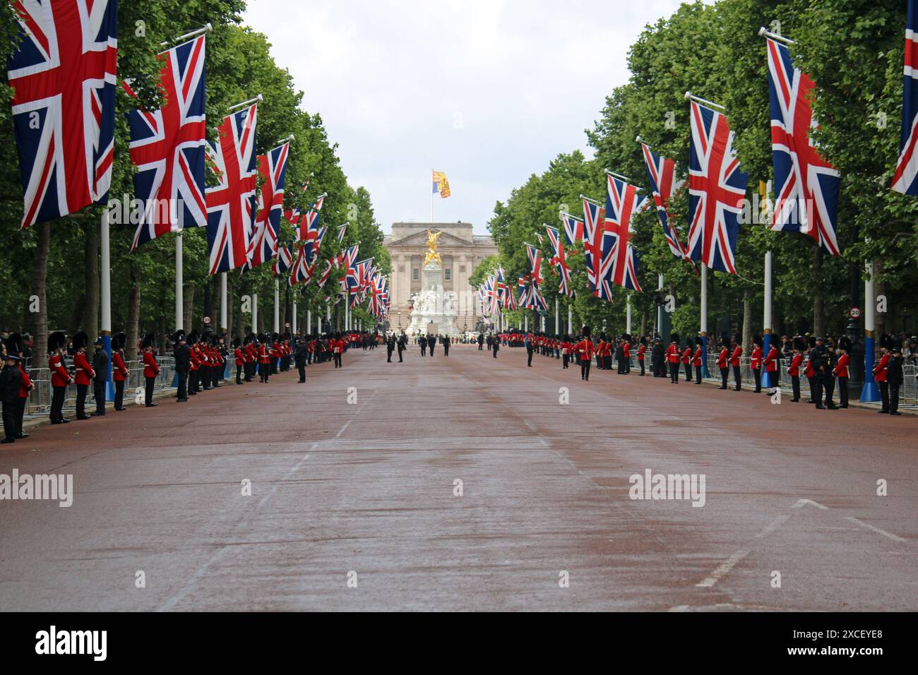 London. June 15th 2024 - Buckingham Palace during the Trooping the ...