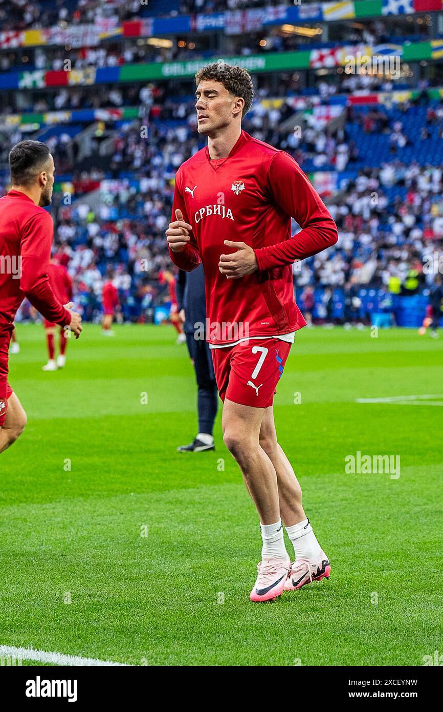 Dusan Vlahovic (Serbien, #7) Serbien vs. England, Herren, Fussball, 1 ...