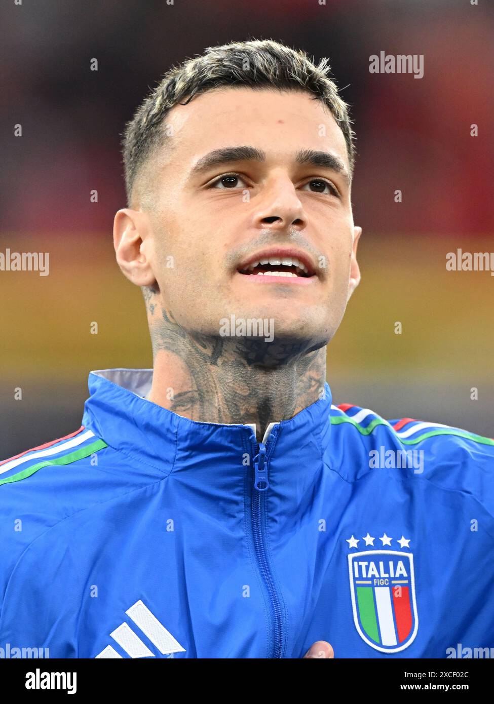 DORTMUND - Gianluca Scamacca of Italy during the UEFA EURO 2024 group B ...