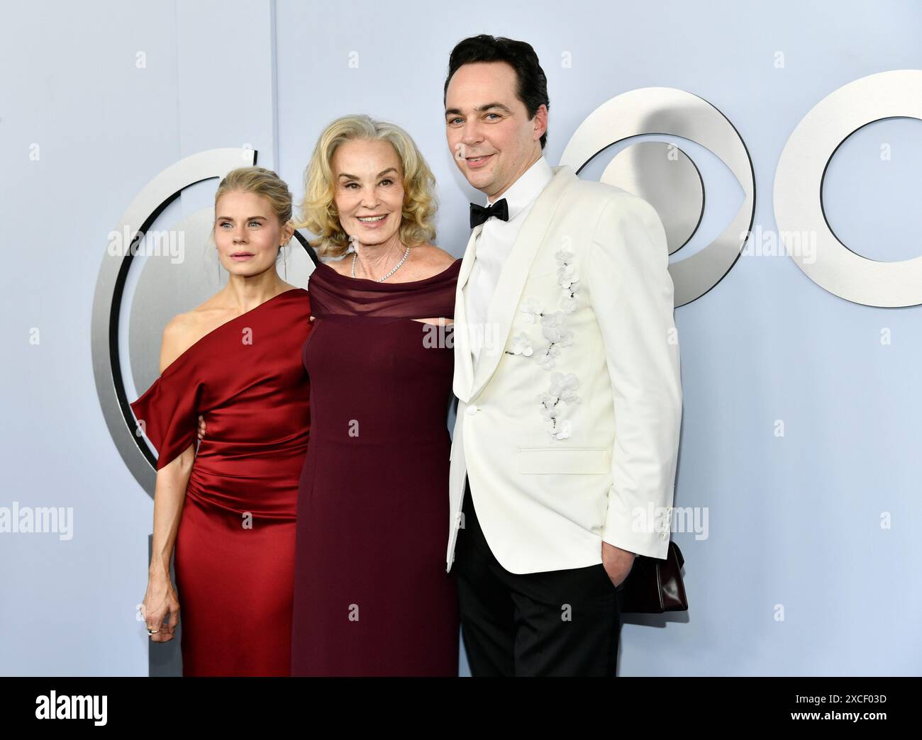Celia Keenan-Bolger, from left, Jessica Lange, and Jim Parsons arrive ...