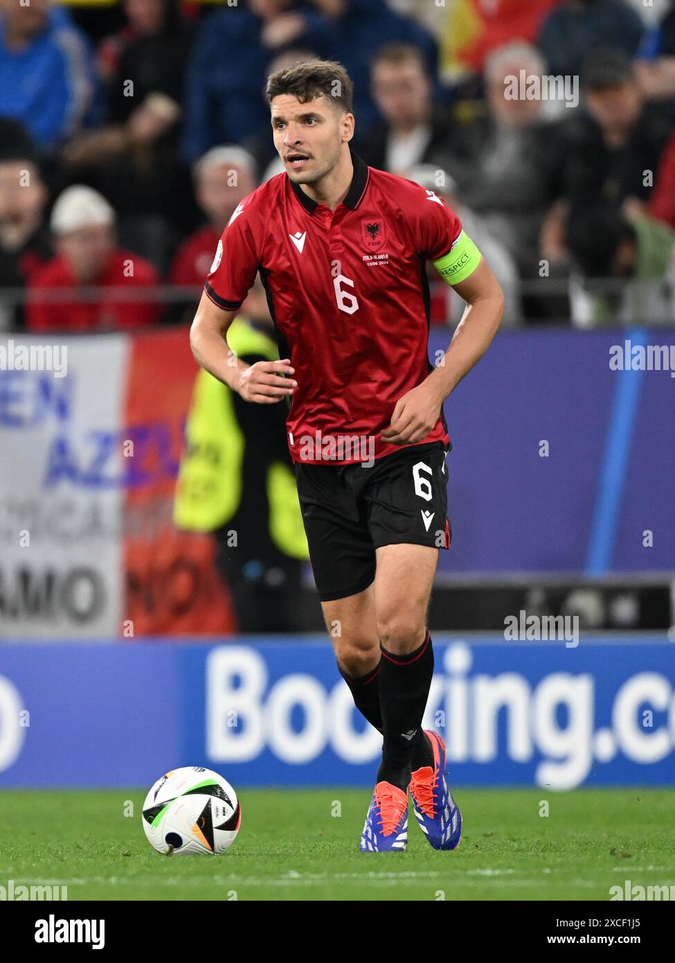 DORTMUND - Berat Djimsiti of Albania during the UEFA EURO 2024 group B ...