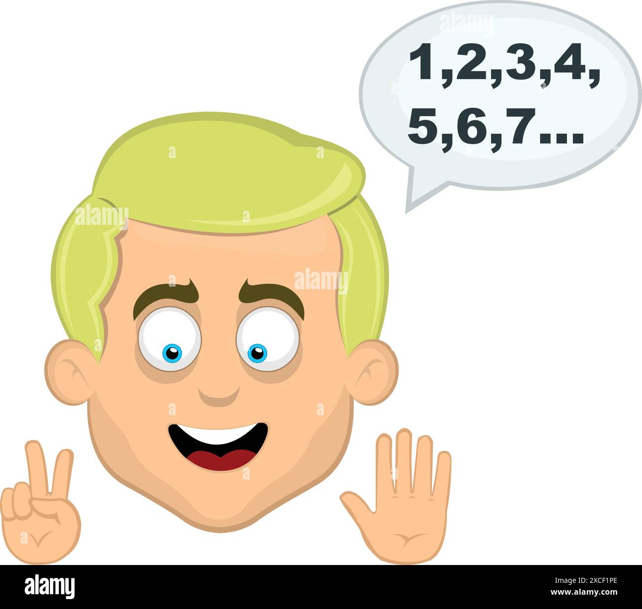 Man counting with hands Stock Vector Images - Alamy