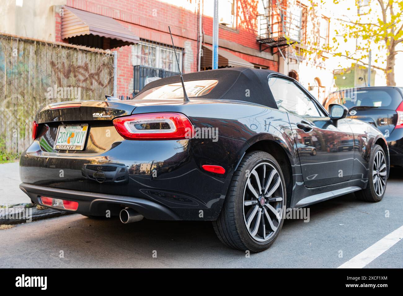 New York City, USA - April 23, 2024: 2020 Fiat 124 Spider convertible ...