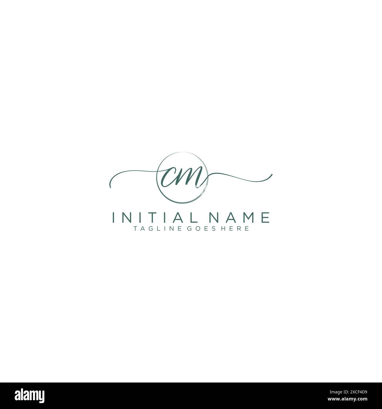 CM Initial handwriting with circle template Stock Vector Image & Art ...