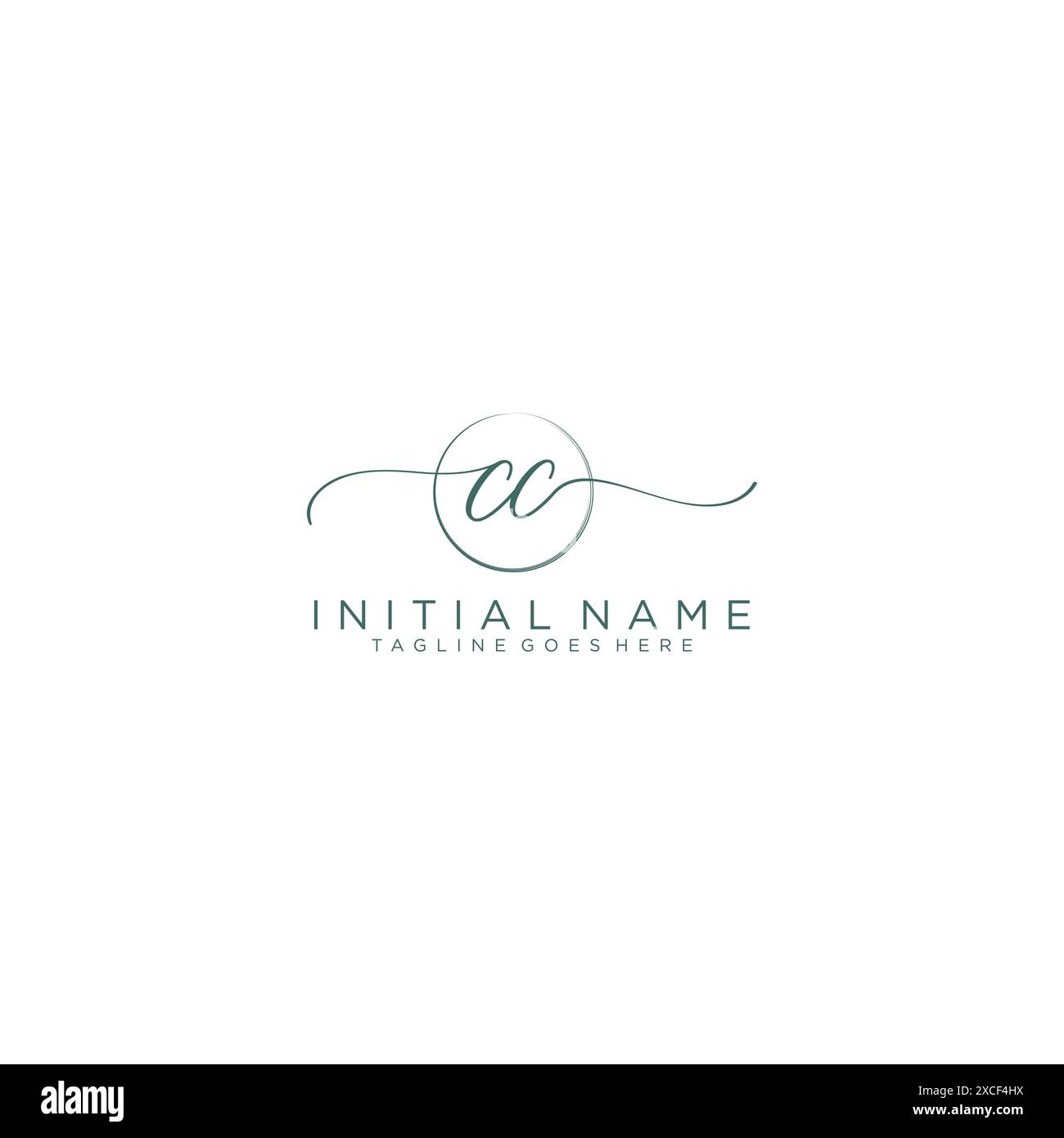 CC Initial handwriting with circle template Stock Vector Image & Art ...