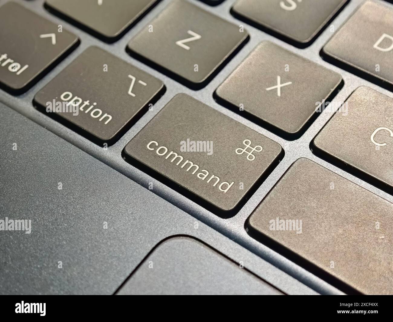 Command key on an Apple computer keyboard up close, Apple key tech ...
