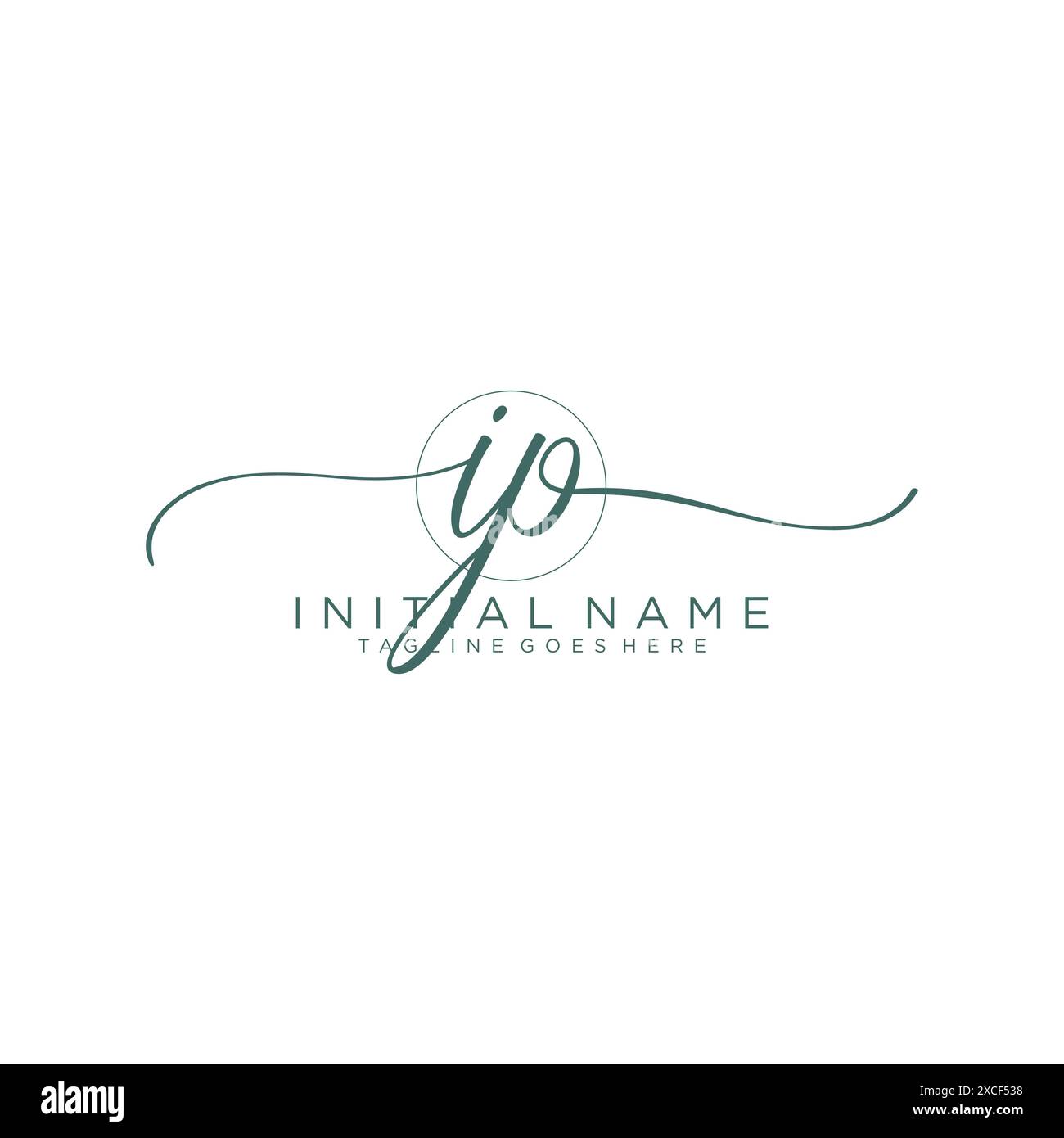 IP Initial handwriting with circle template Stock Vector Image & Art ...