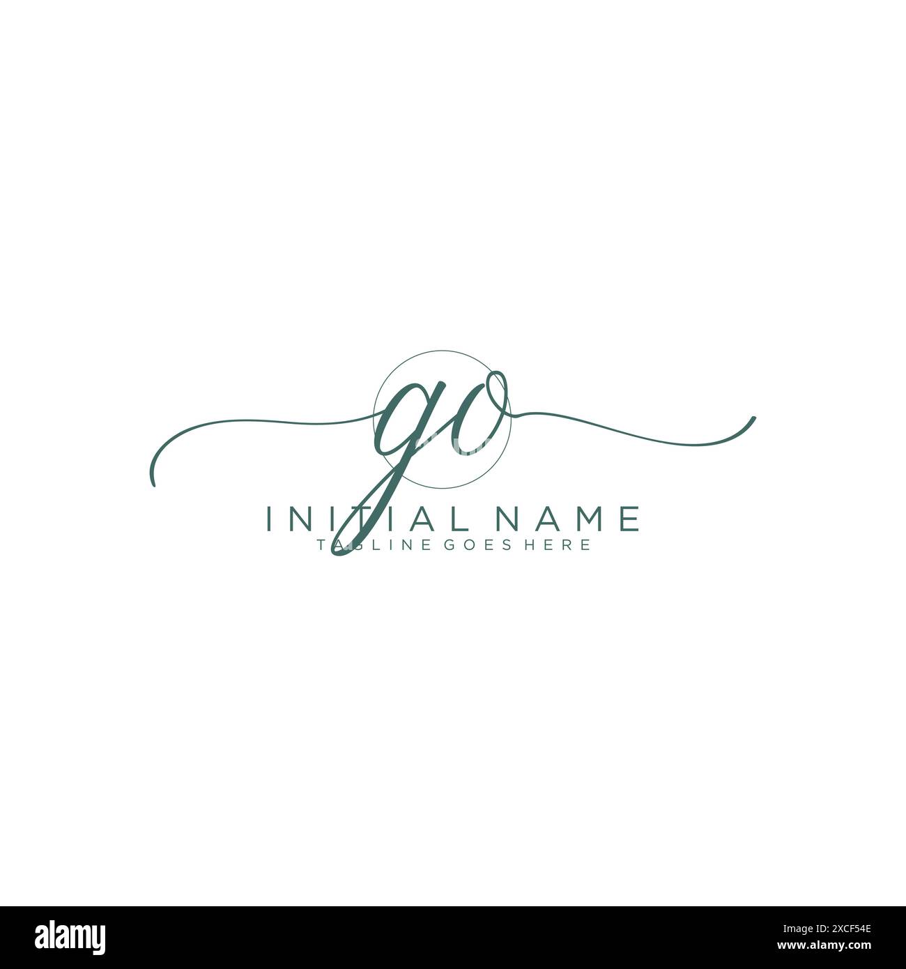 GO Initial handwriting with circle template Stock Vector Image & Art ...