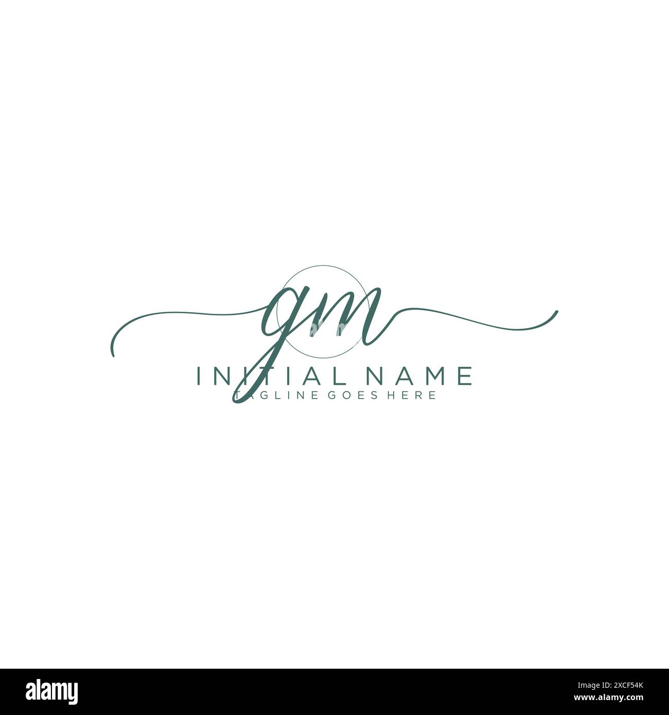 GM Initial handwriting with circle template Stock Vector Image & Art ...