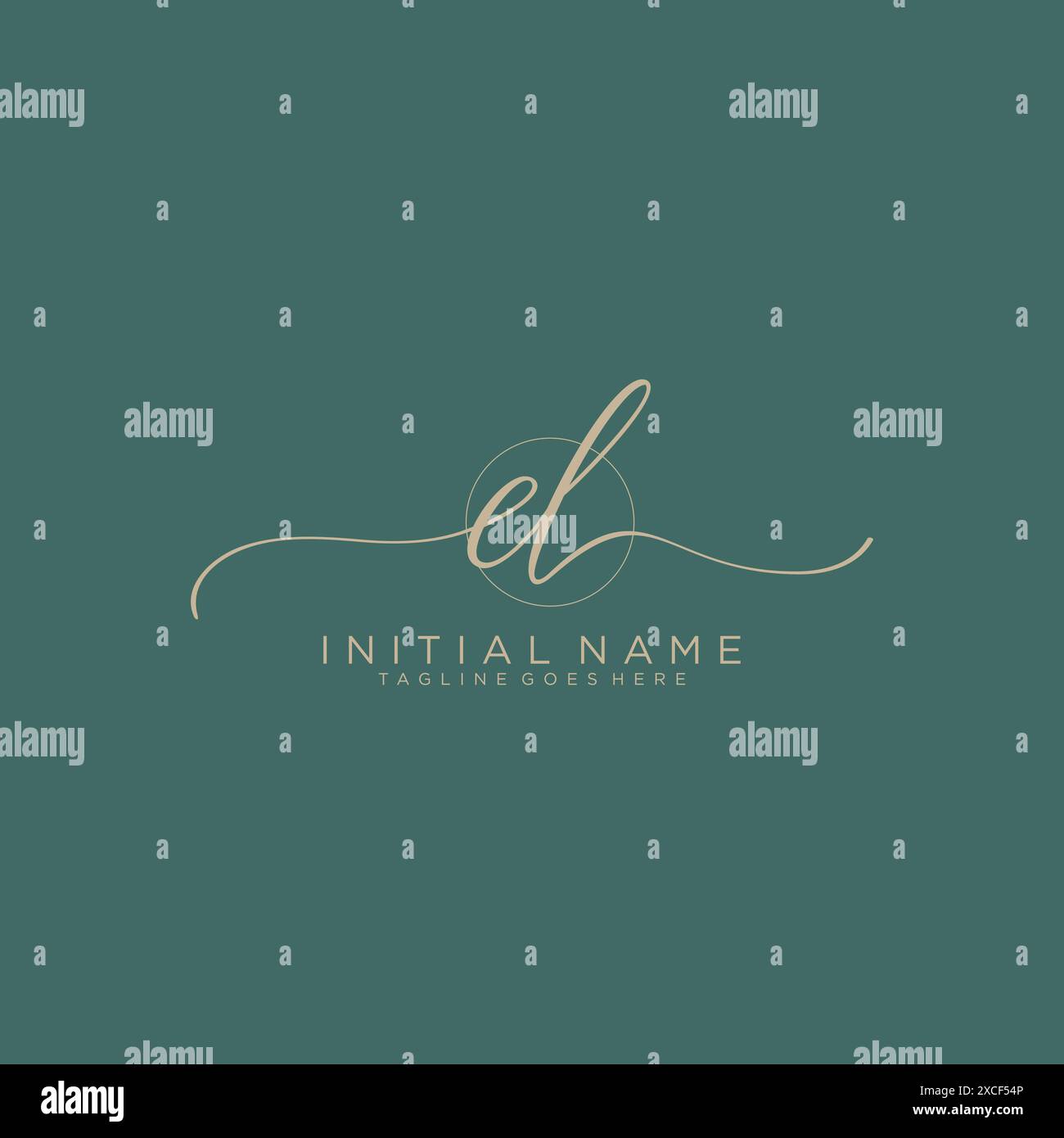 EL Initial handwriting with circle template Stock Vector Image & Art ...