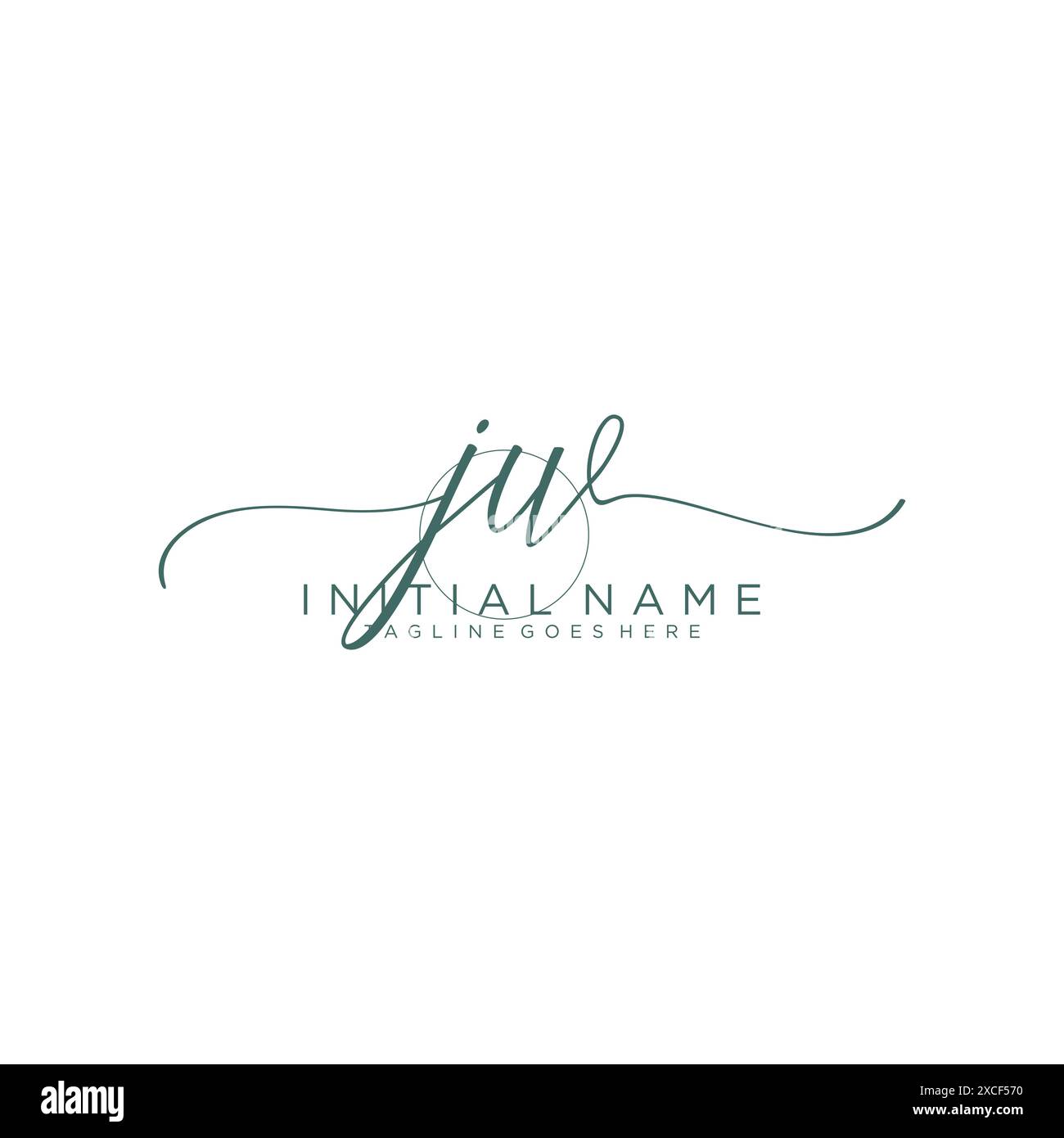 JW Initial handwriting with circle template Stock Vector Image & Art ...