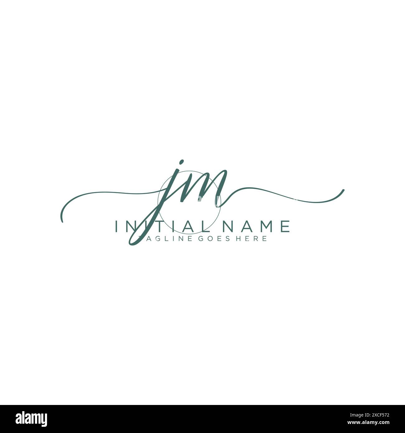 JM Initial handwriting with circle template Stock Vector Image & Art ...