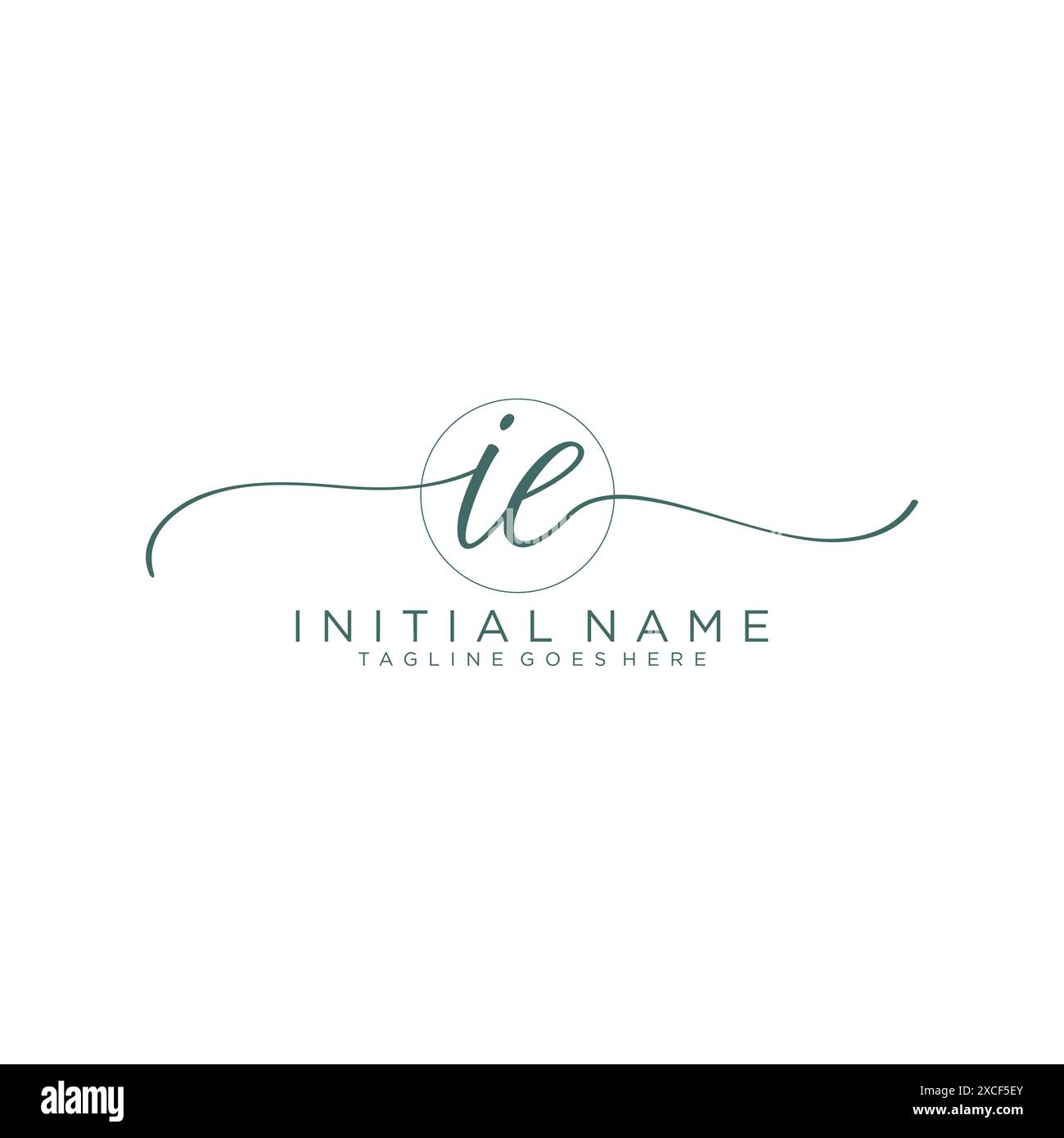 IE Initial handwriting with circle template Stock Vector Image & Art ...