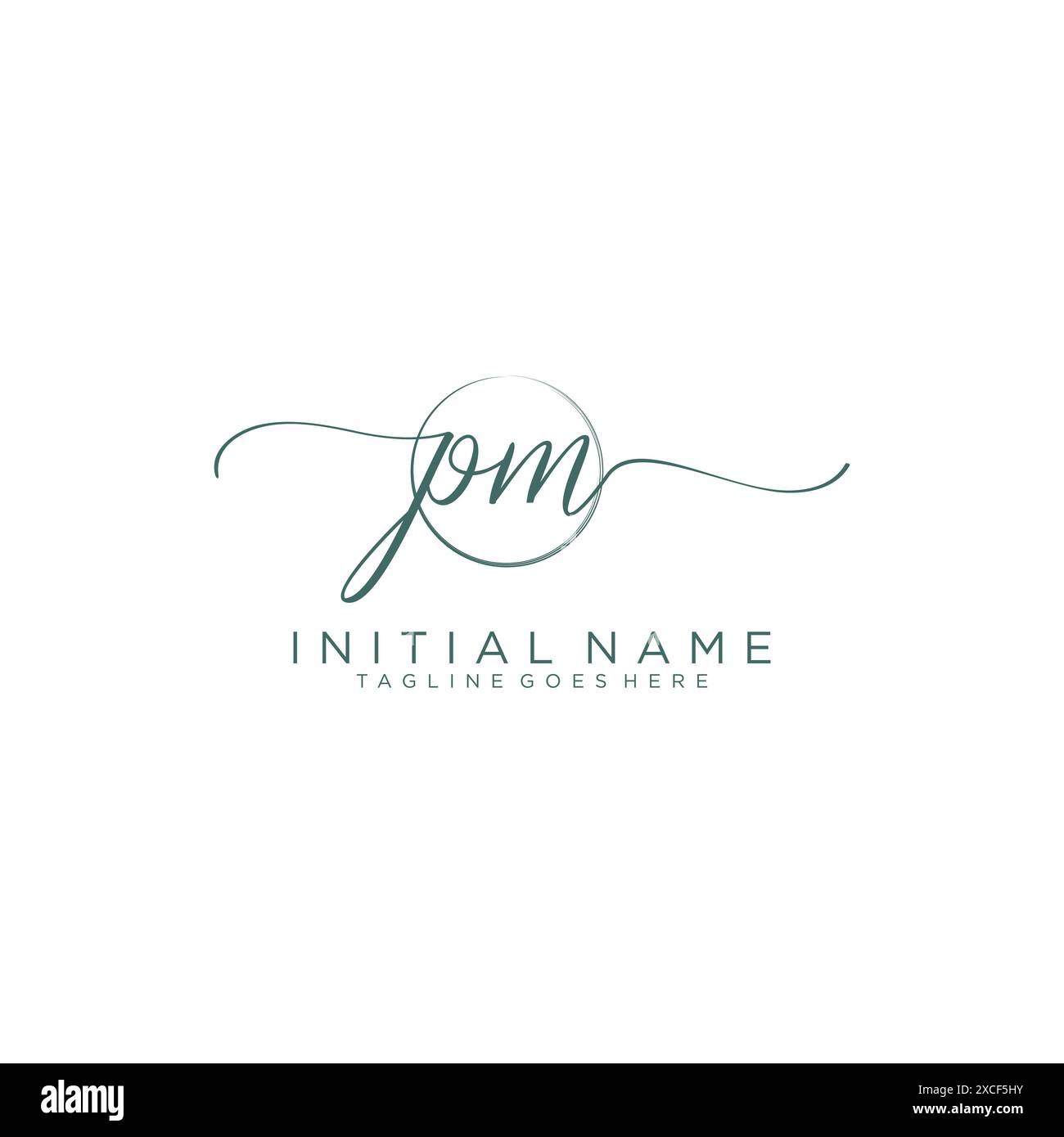 PM Initial handwriting with circle template Stock Vector Image & Art ...