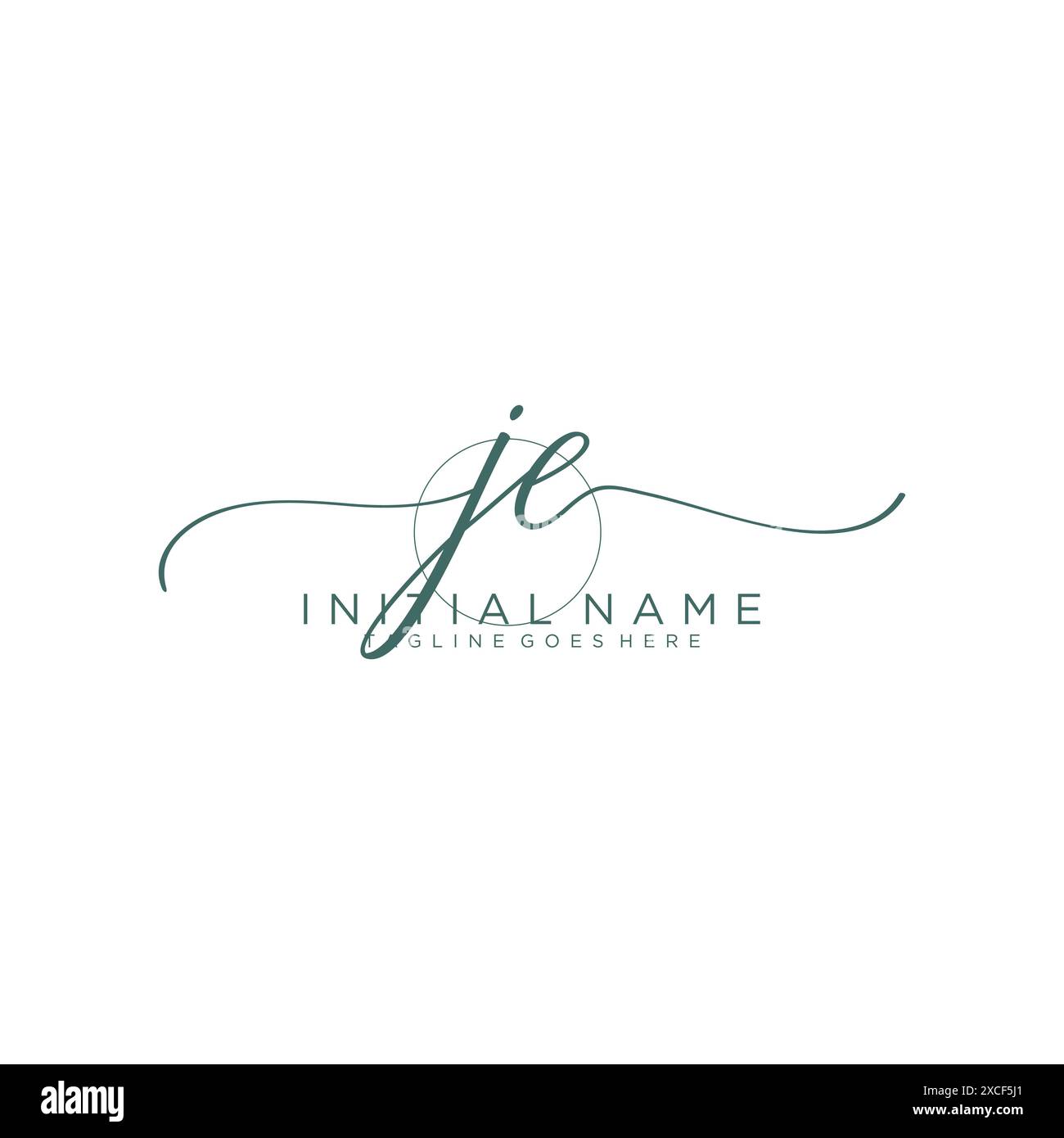 JE Initial handwriting with circle template Stock Vector Image & Art ...