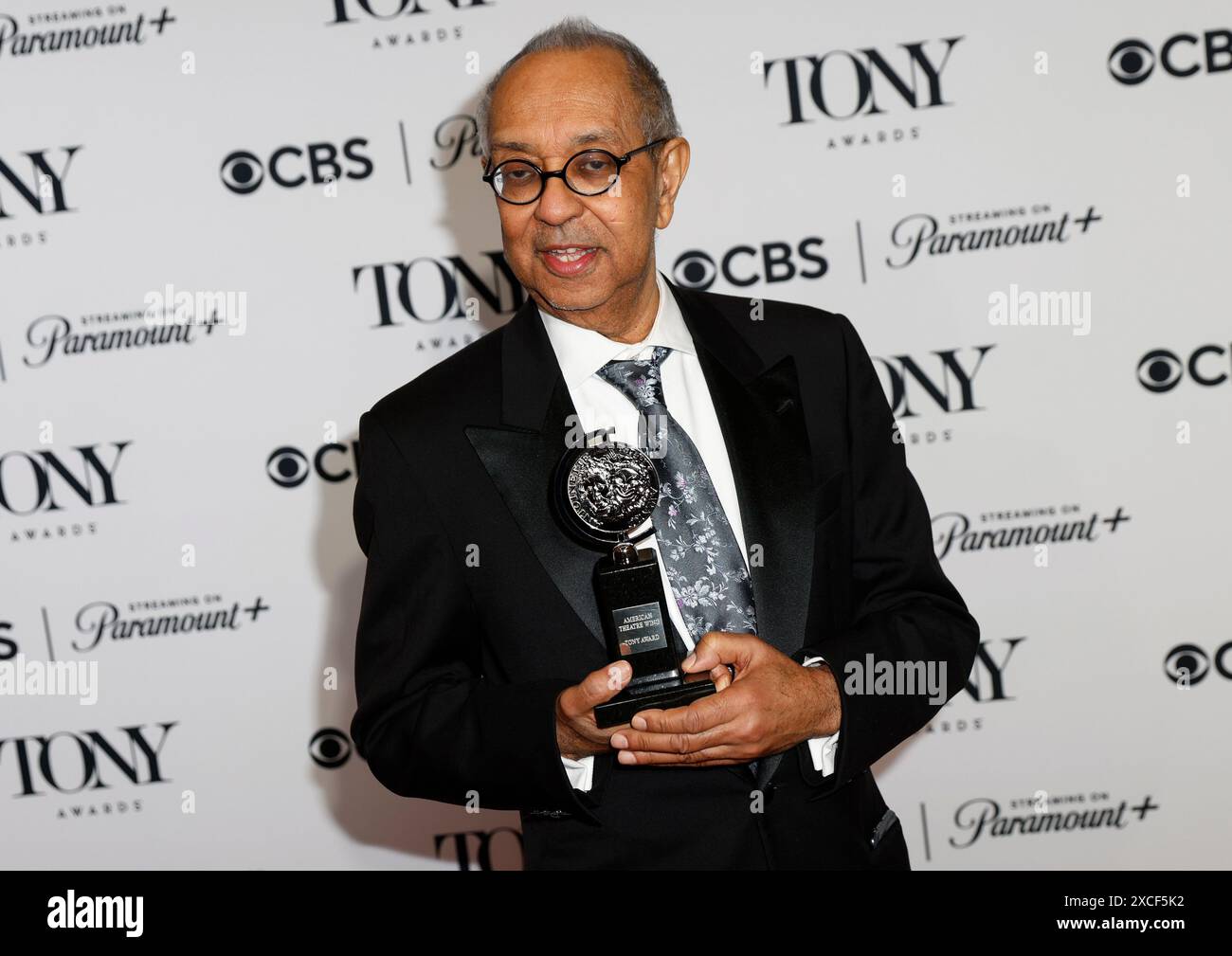 New York, United States. 16th June, 2024. George Wolfe holds his Tony ...