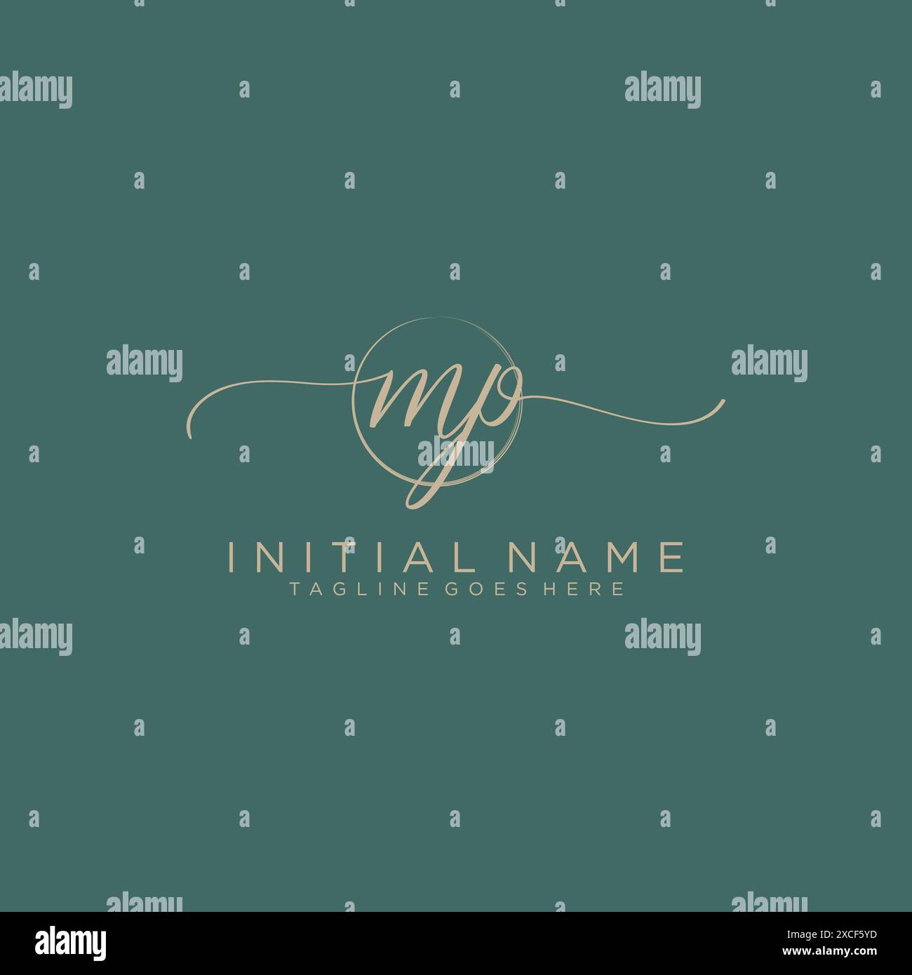 MP Initial handwriting with circle template Stock Vector Image & Art ...