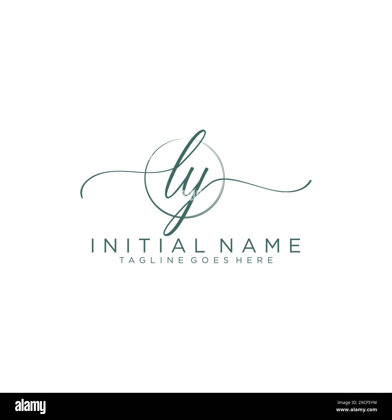 LY Initial handwriting with circle template Stock Vector Image & Art ...