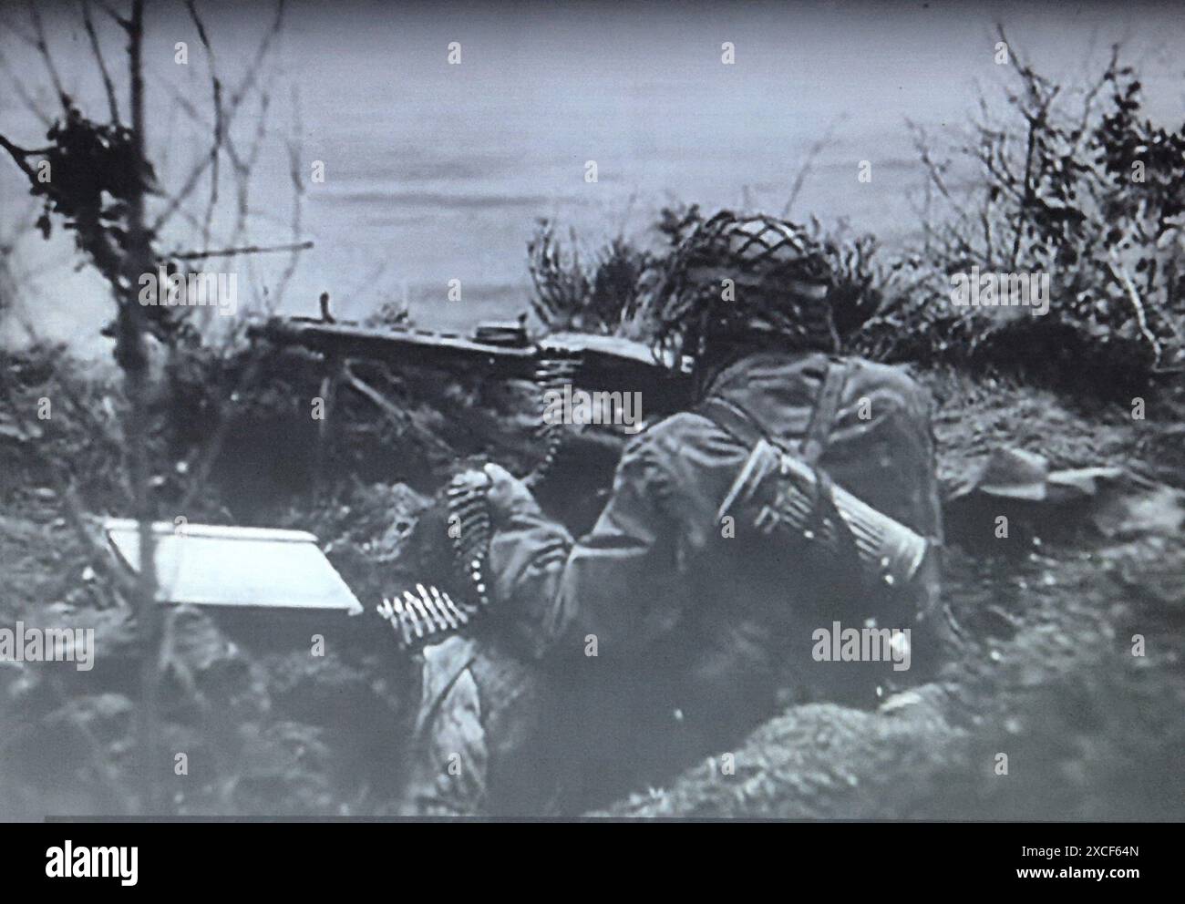 World War Two B&W Screenshot photo . German Soldier from an Airborne ...