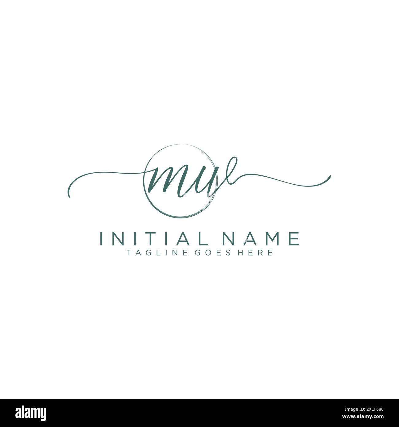 MW Initial handwriting with circle template Stock Vector Image & Art ...