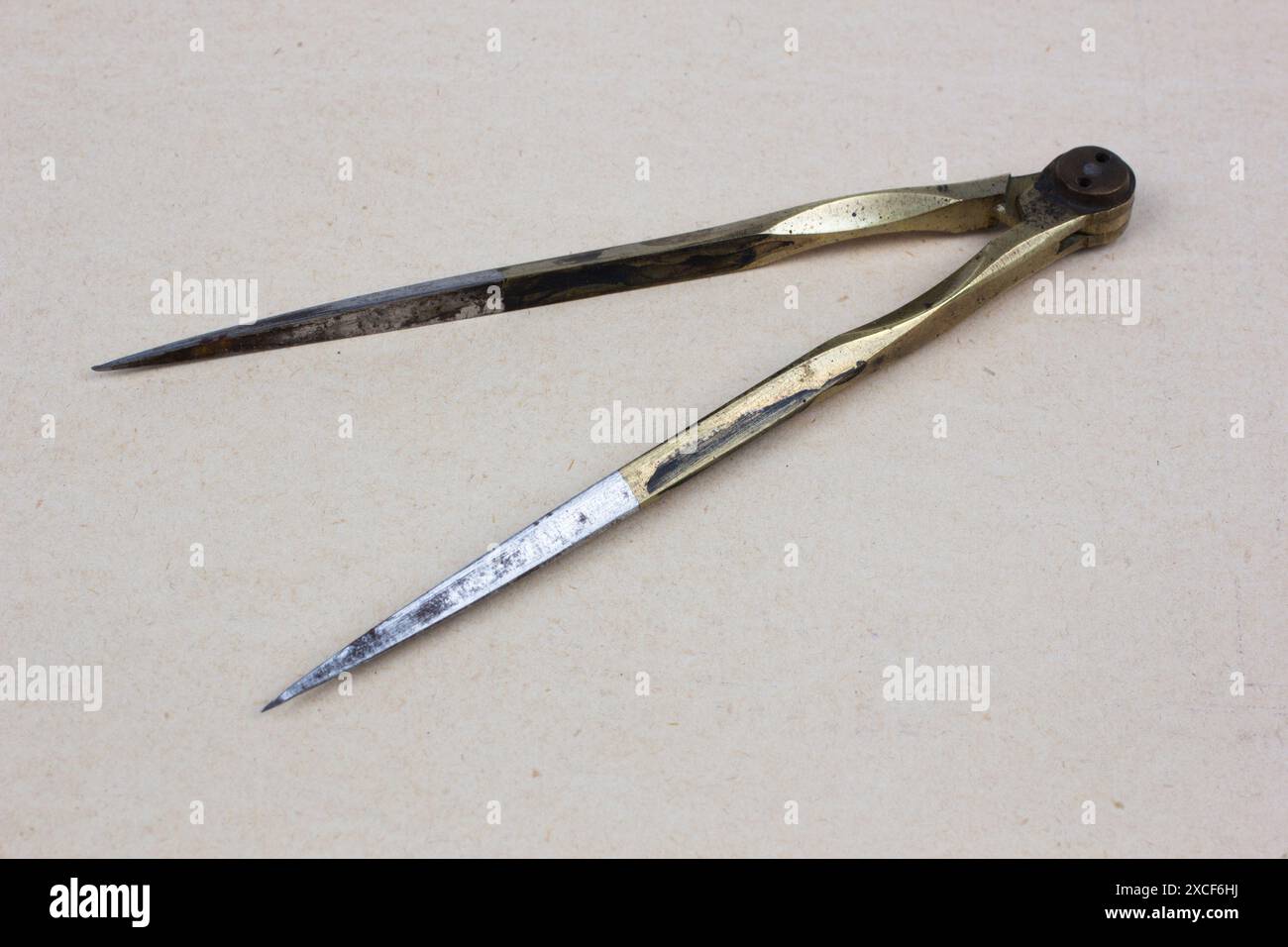 vintage bronze dividers calipers nautical navigation chart tool on ...