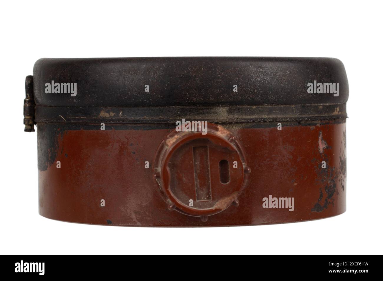 PMN soviet plastic bodied anti-personnel landmine. Isolated on white ...