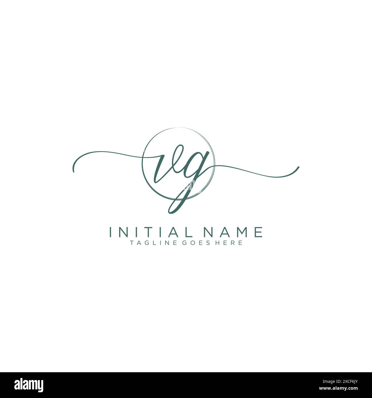 VG Initial handwriting with circle template Stock Vector Image & Art ...