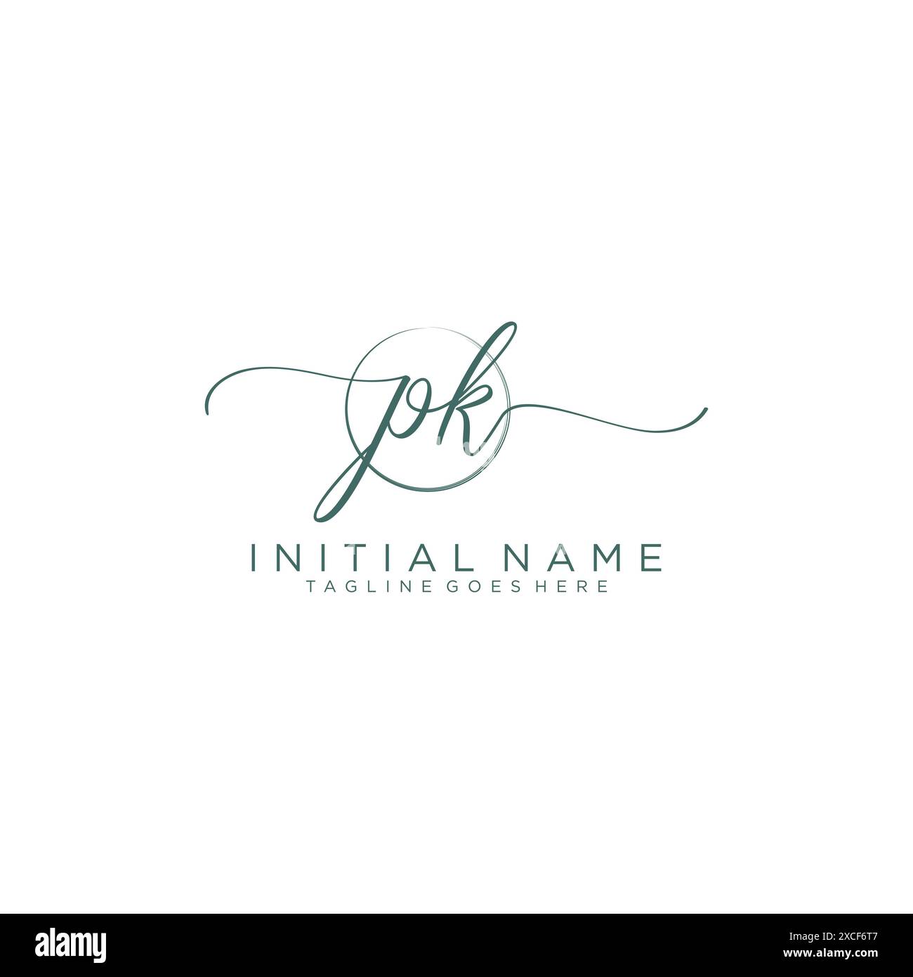 PK Initial handwriting with circle template Stock Vector Image & Art ...