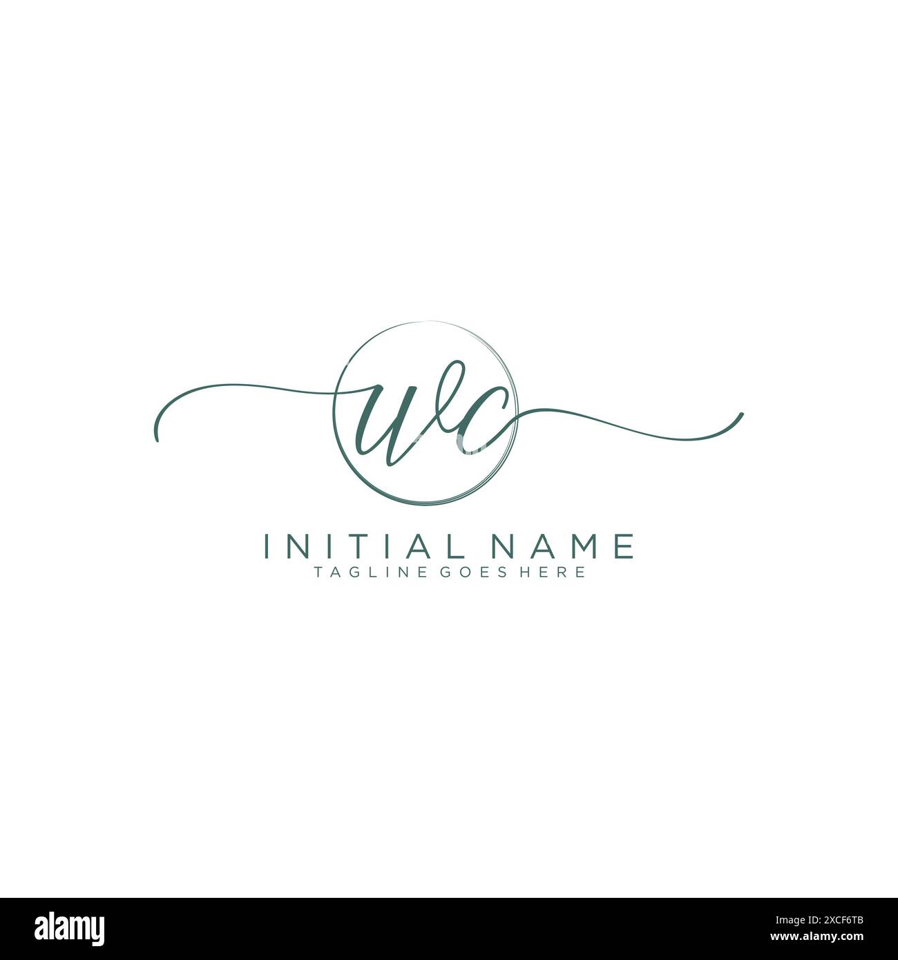 WC Initial handwriting with circle template Stock Vector Image & Art ...