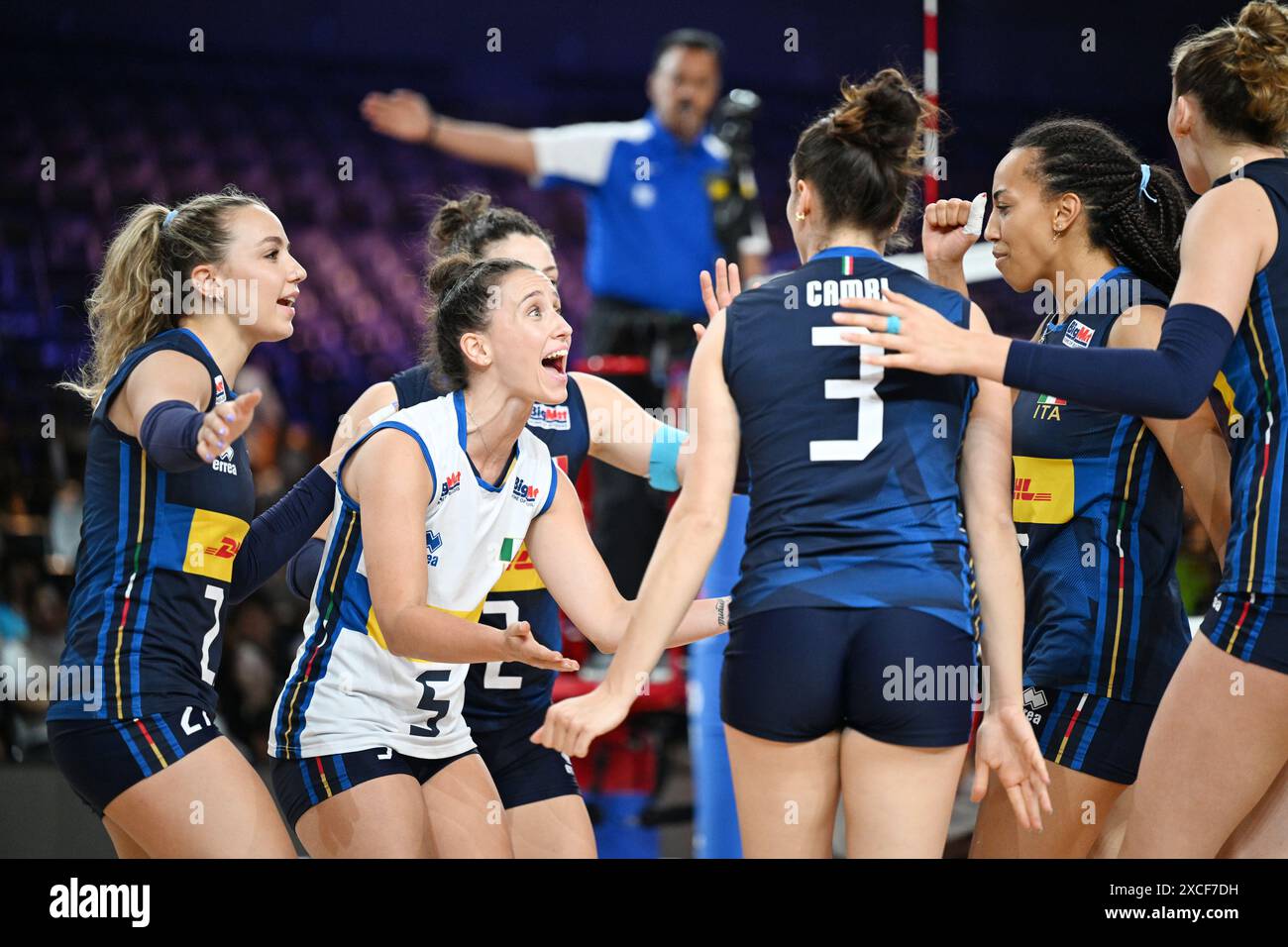 West Japan General Exhibition Center, Fukuoka, Japan. 14th June, 2024. Italy Women's team group ...